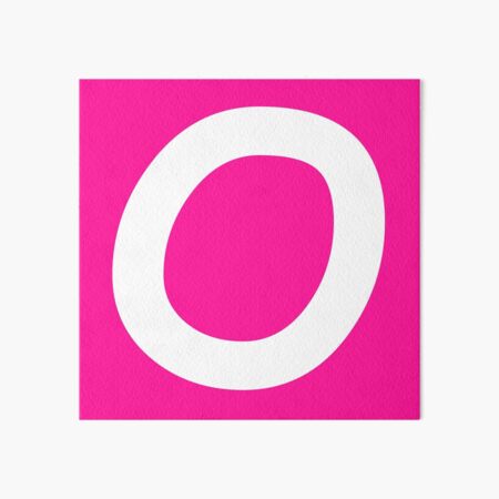 "Pink Letter O Capital Alphabet Girls Birthday Gift" Art Board Print by ...