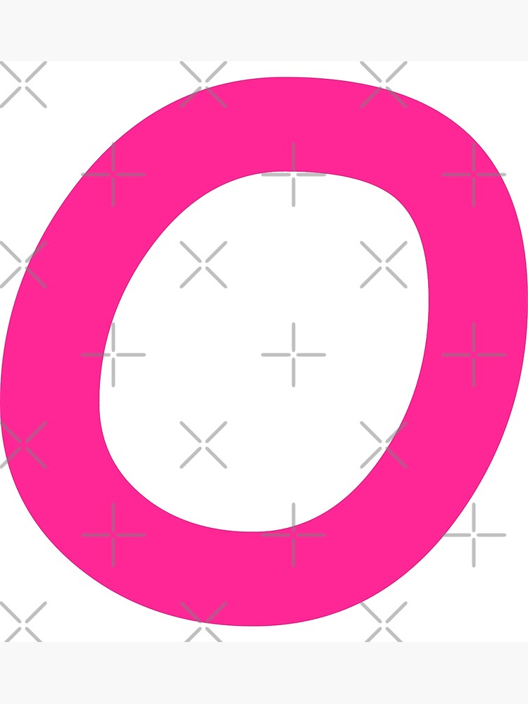 "Pink Letter O Capital Alphabet Girls Birthday Gift" Poster for Sale by ...