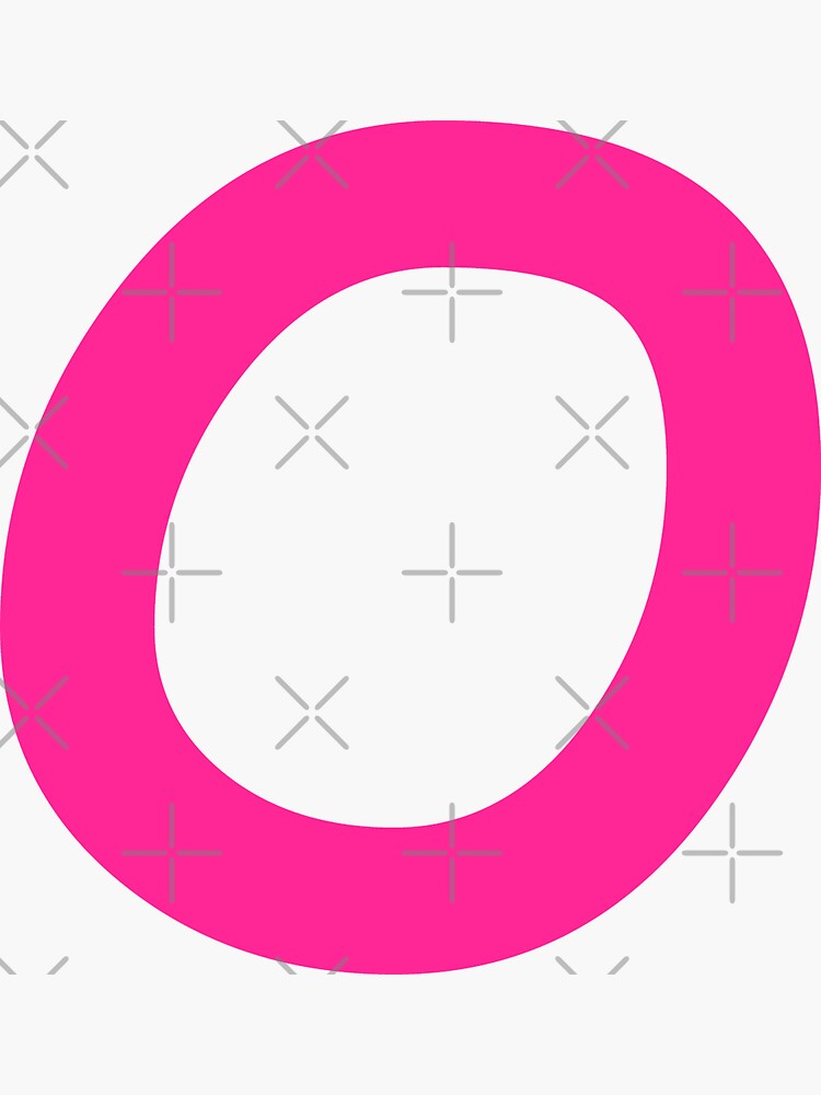 "Pink Letter O Capital Alphabet Girls Birthday Gift" Sticker for Sale ...