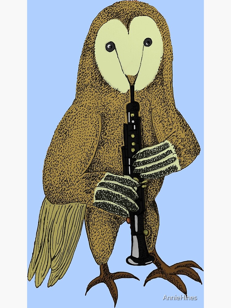 "O is for Owl playing the Oboe" Poster for Sale by AnnieHines | Redbubble