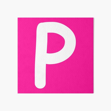 "Pink Letter P Capital Alphabet Girls Birthday Gift" Art Board Print by ...
