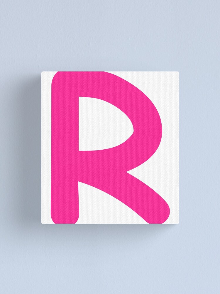 "Pink Letter R Capital Alphabet Girls Birthday Gift" Canvas Print for ...
