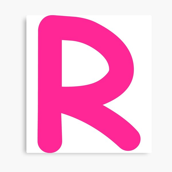 "Pink Letter R Capital Alphabet Girls Birthday Gift" Canvas Print for ...
