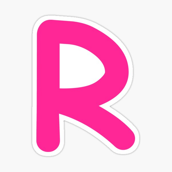 "Pink Letter R Capital Alphabet Girls Birthday Gift" Sticker for Sale ...