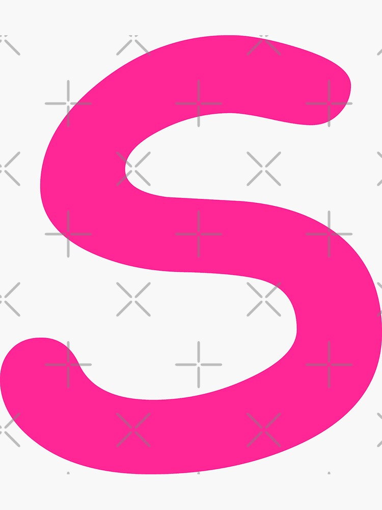 "Pink Letter S Capital Alphabet Girls Birthday Gift" Sticker for Sale ...