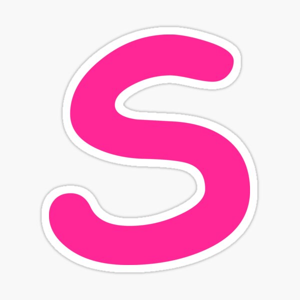 "Pink Letter S Capital Alphabet Girls Birthday Gift" Sticker for Sale ...