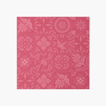 "Mexican Pink Talavera Tile Pattern by Akbaly" Art Board Print for Sale ...