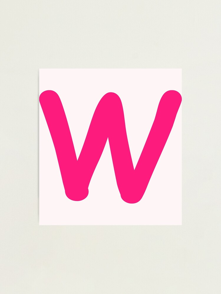 Pink Letter W