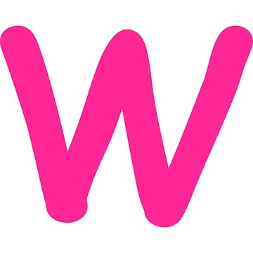 "Pink Letter W Capital Alphabet Girls Birthday Gift" Metal Print for ...