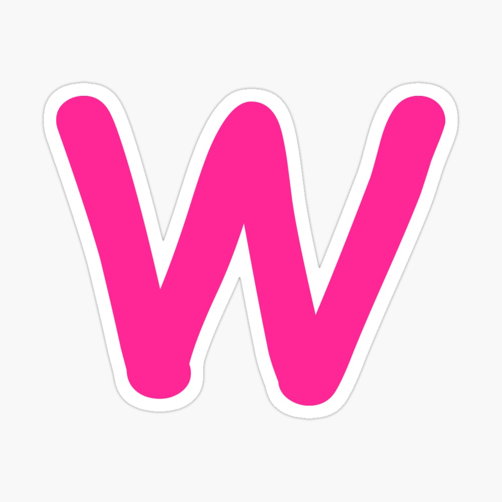 Pink Letter W