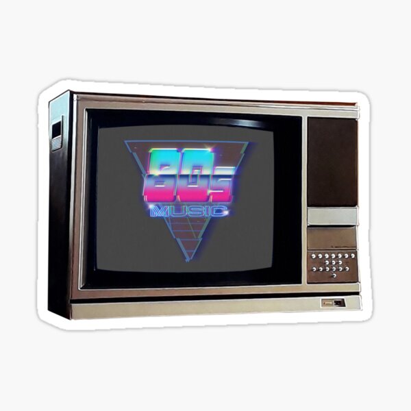 "TV SET / 80s MUSIC # 3" Sticker for Sale by RICK-TURNER | Redbubble