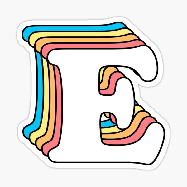 "Letter E" Sticker for Sale by OkihanaShop | Redbubble