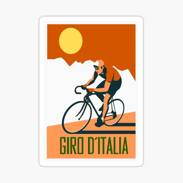 " VINTAGE GIRO D ITALIA / Cycle Race Poster" Sticker for Sale by ...