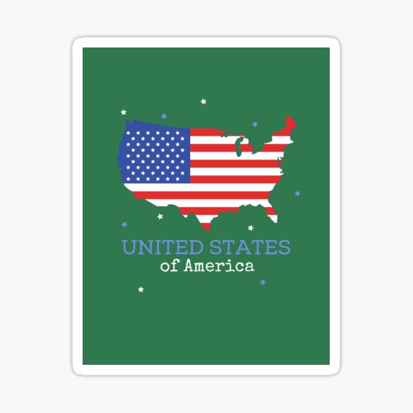 "USA - United States of America" Sticker for Sale by Roam-Designs ...