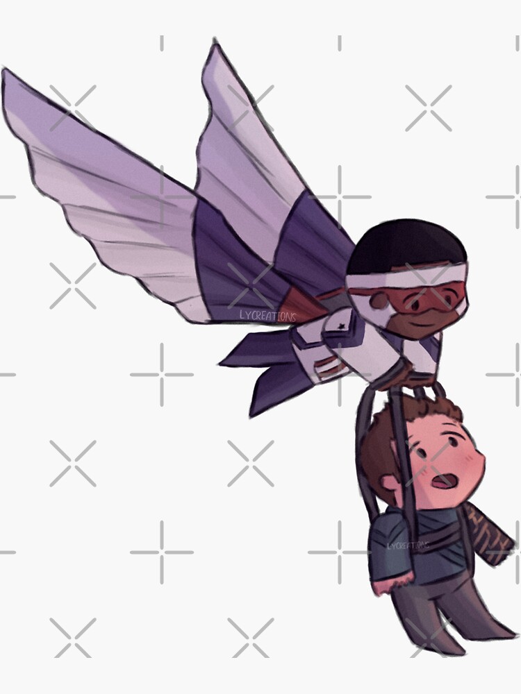 "Chibi Sam and Bucky # 2 (TFATWS)" Sticker for Sale by lycreations ...