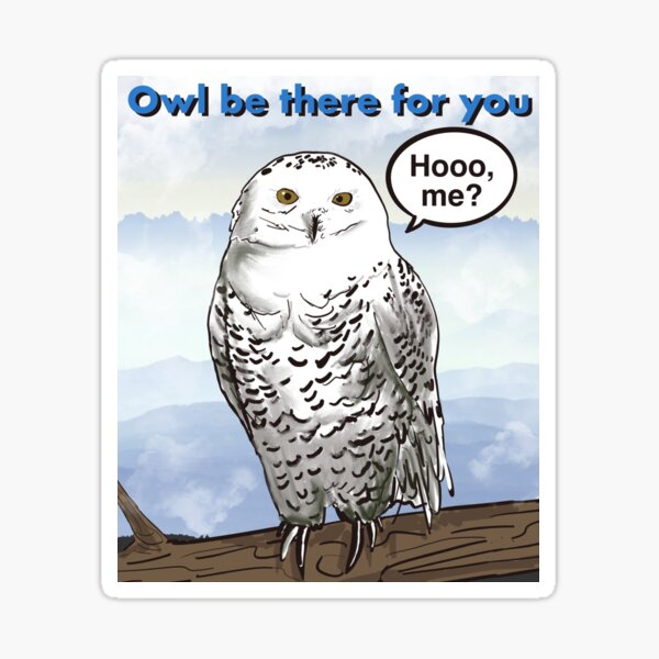 "Owl be there for you Version 2" Sticker for Sale by BFH20 | Redbubble