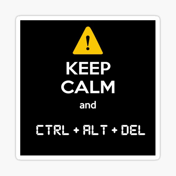 "CTRL - ALT - DEL" Sticker for Sale by lorekay | Redbubble