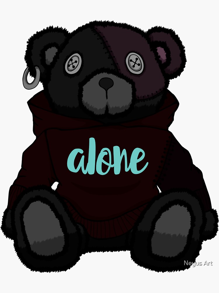 "Emo & Urban Teddy Bear" Sticker for Sale by Benjamin Torres | Redbubble