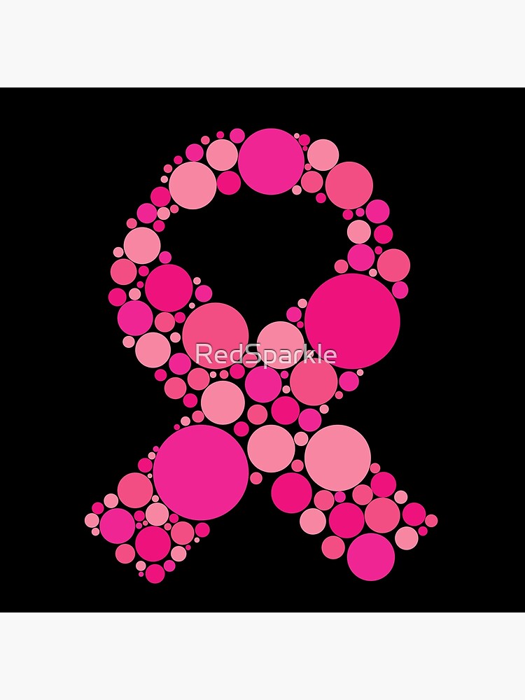 "Polka Dot Breast Cancer Awareness- Fight- Pink Ribbon" Poster for Sale ...