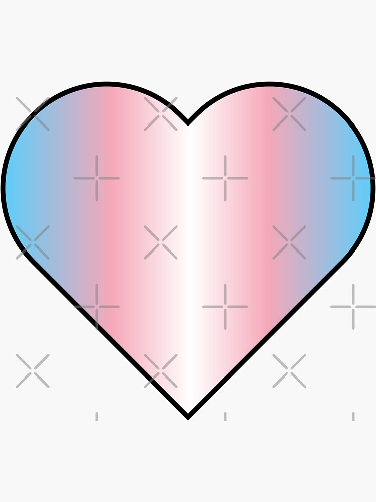 "Trans Heart Flag Gradient" Sticker for Sale by hclliish | Redbubble