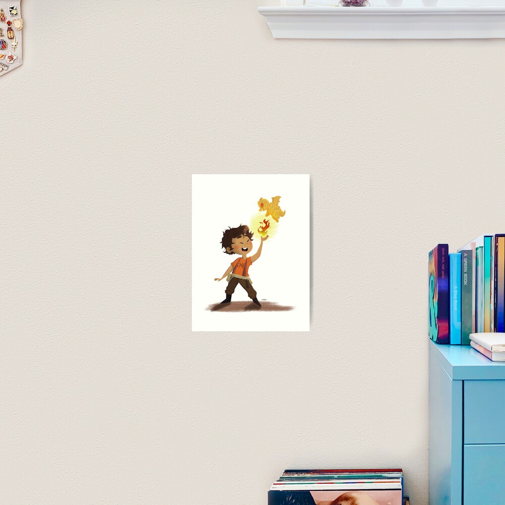 "Leo Valdez and Festus the Dragon" Art Print by caroboum | Redbubble