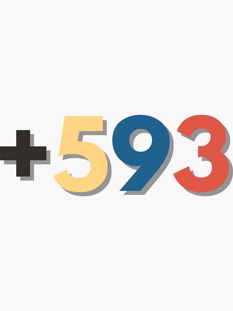 Pegatina for Sale con la obra «+593 Etiqueta engomada del código ...