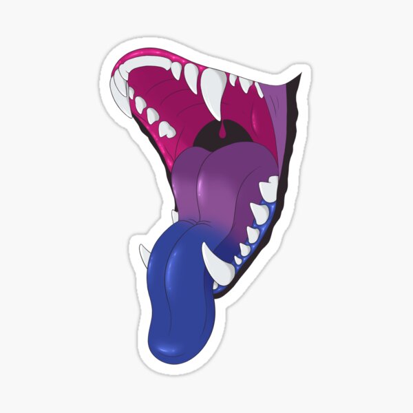 "Bisexual Pride Maw" Sticker for Sale by FauxxArt | Redbubble