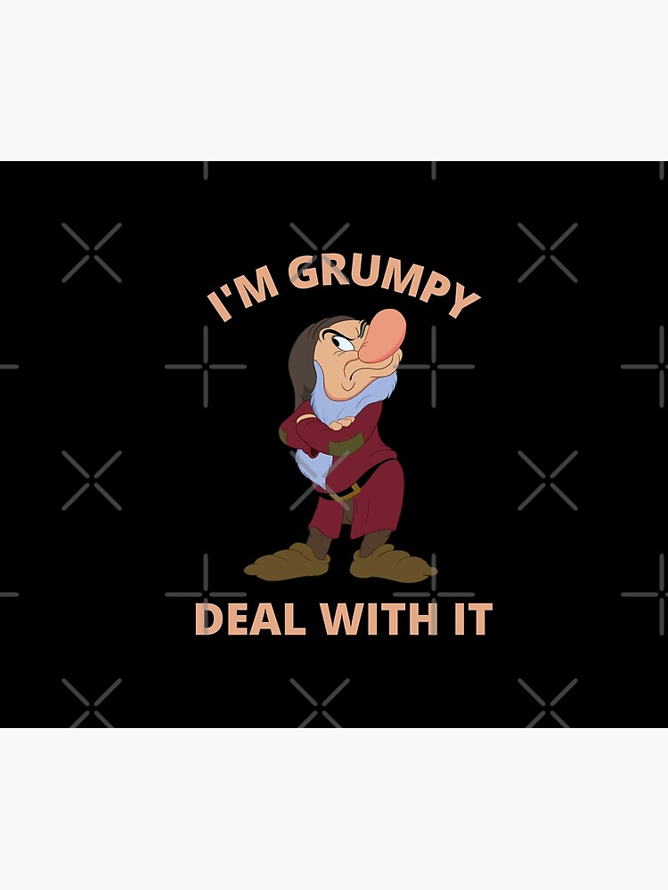 "I'm Grumpy Deal With It Funny Saying" Throw Blanket for Sale by ...