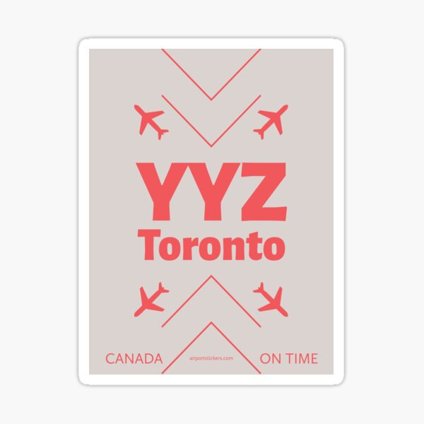 "YYZ aviation code Canada 23092021 " Sticker for Sale by Aviators ...