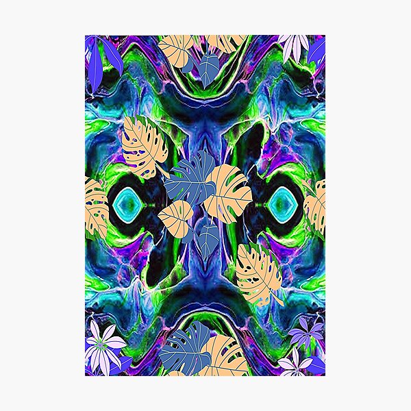 "Fantasy Forest Psychedelic Pattern with Leaves, 5,Graphic Psychedelic ...