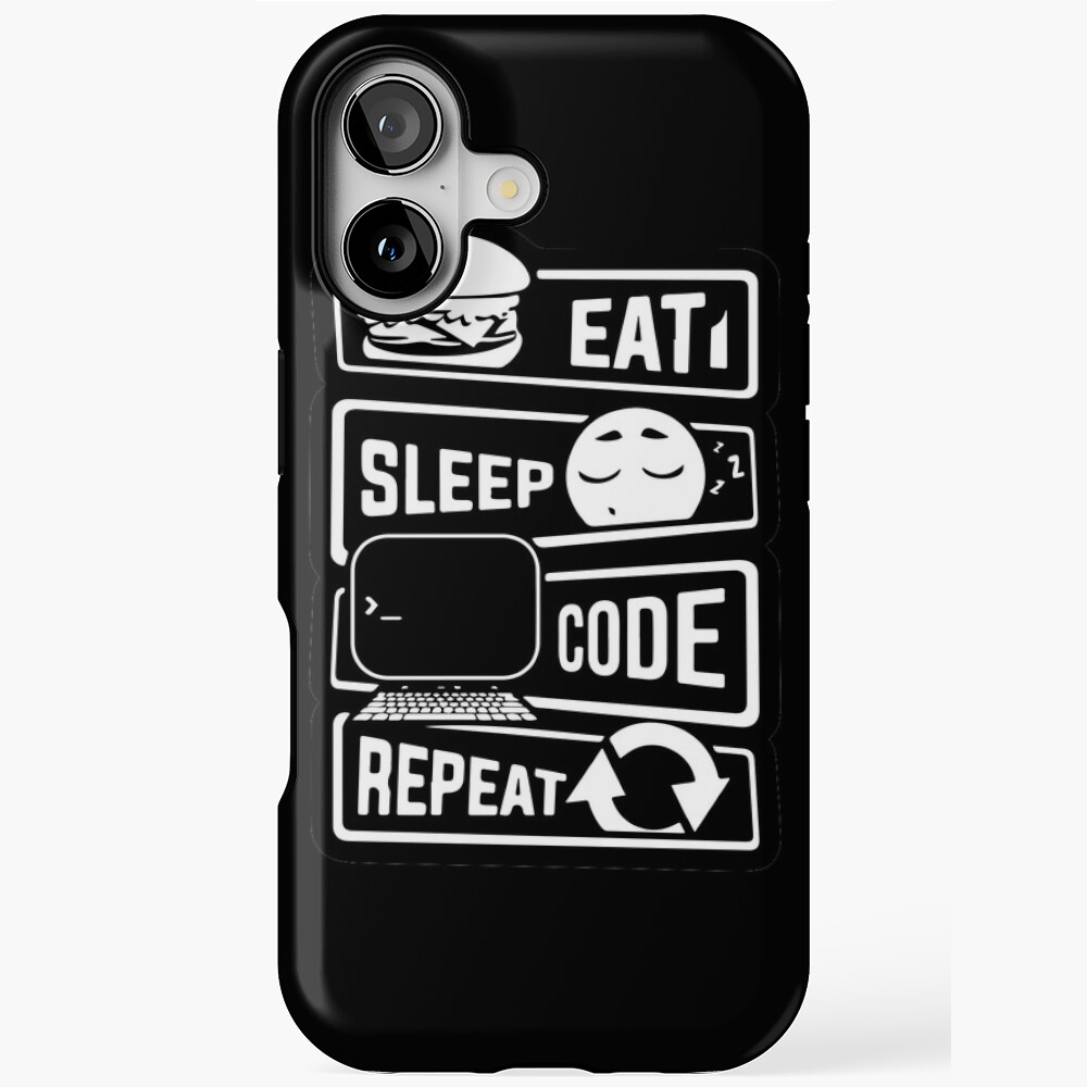 "Eat Sleep Code Repeat" Sticker for Sale by designdroplet | Redbubble