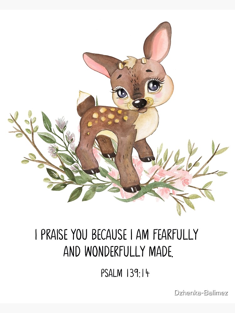" Fearfully And Wonderfully Made, Psalm 139:14, Watercolor Animals ...