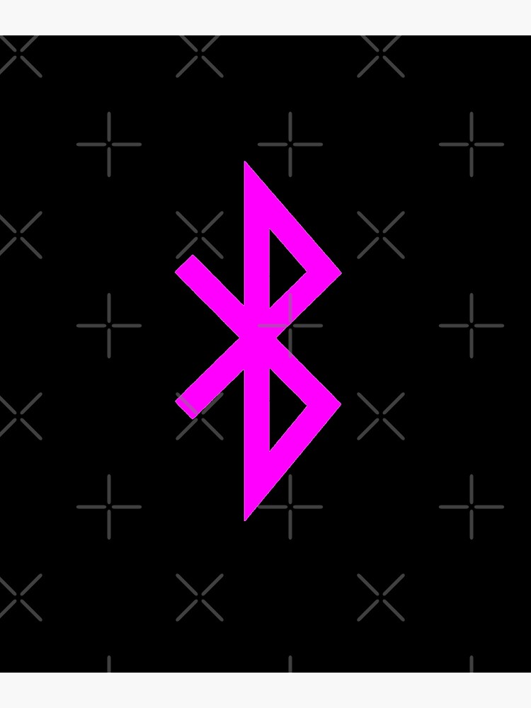 "Bluetooth Pink Symbol" Poster for Sale by Teetans | Redbubble