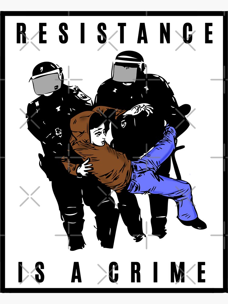 "Resistance Propaganda Poster" Sticker for Sale by Designsbyotter ...