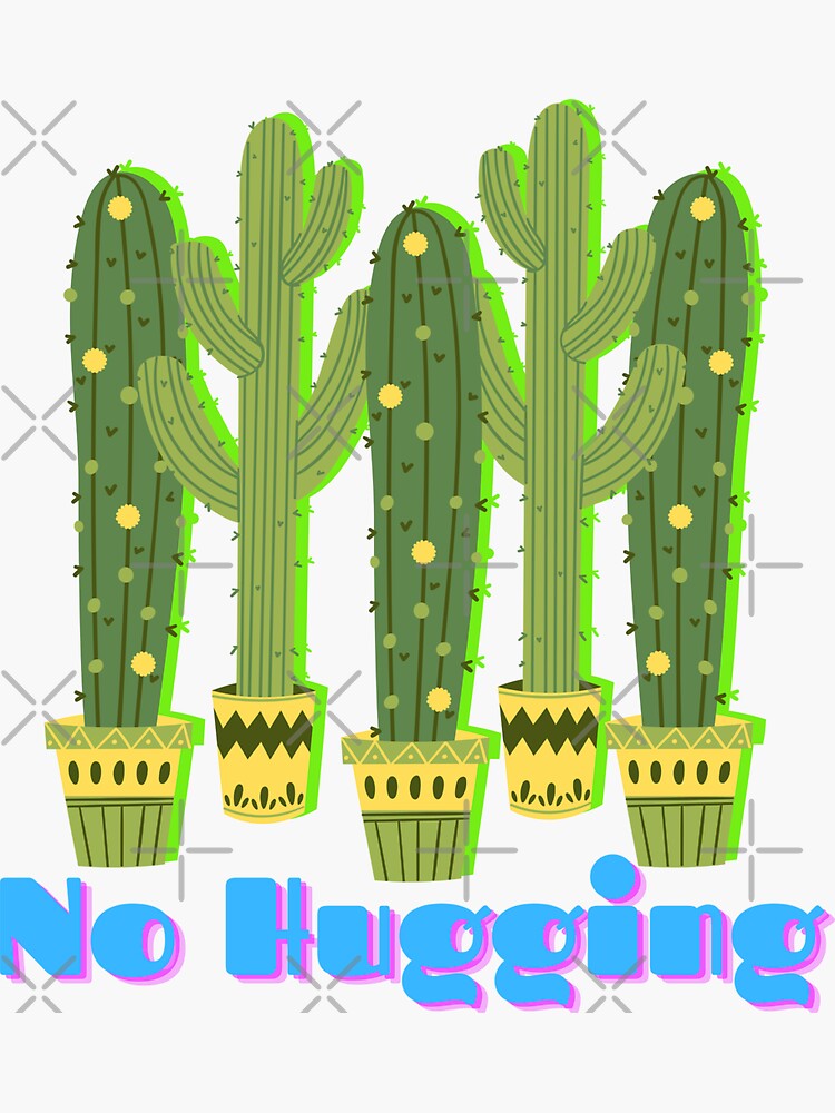 "No Hugging" Sticker by Pstawicki | Redbubble