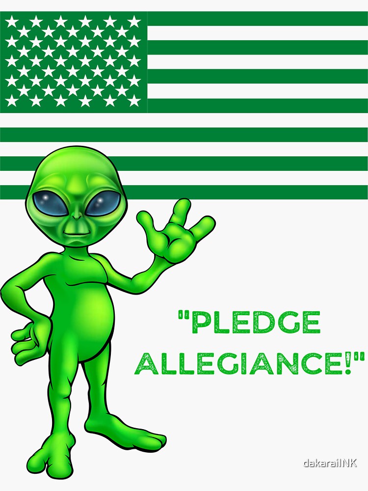 "AMERICAN ALIEN FLAG" Sticker for Sale by dakaraiINK | Redbubble