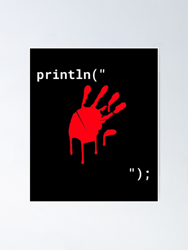 "Computer Geek Halloween Bloody Hand" Poster for Sale by ...