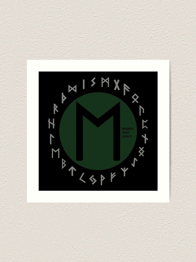 "Green Ehwaz Elder Futhark Rune | Viking | Pagan Symbol" Art Print by ...
