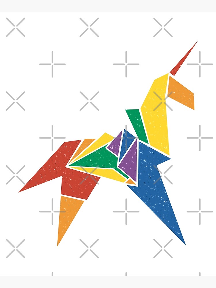 "Origami Unicorn Replicant - LGBT" Poster for Sale by unrealindeed ...