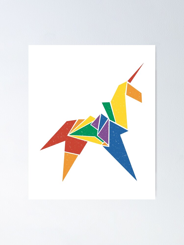 "Origami Unicorn Replicant - LGBT" Poster for Sale by unrealindeed ...