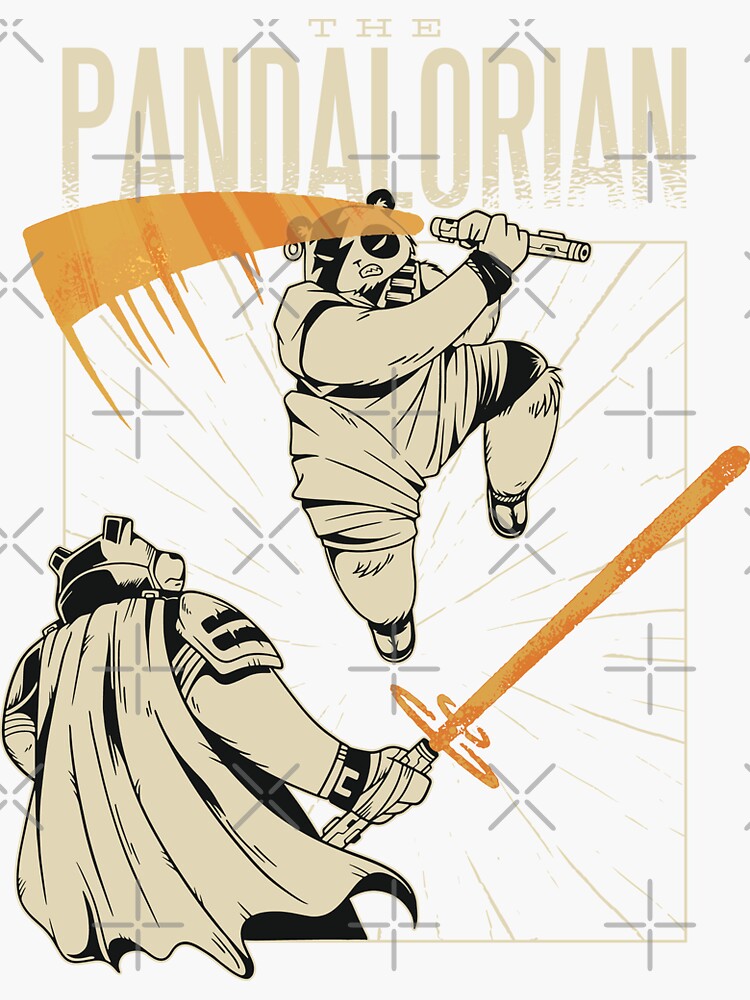"panda, pandalorian , warrior" Sticker for Sale by TRIBExSPACE | Redbubble
