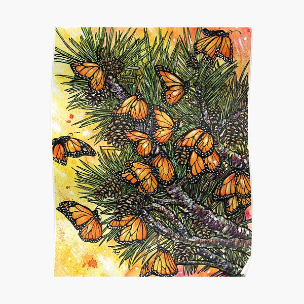 "Monarch Migration Magic" Poster for Sale by 10000birds | Redbubble