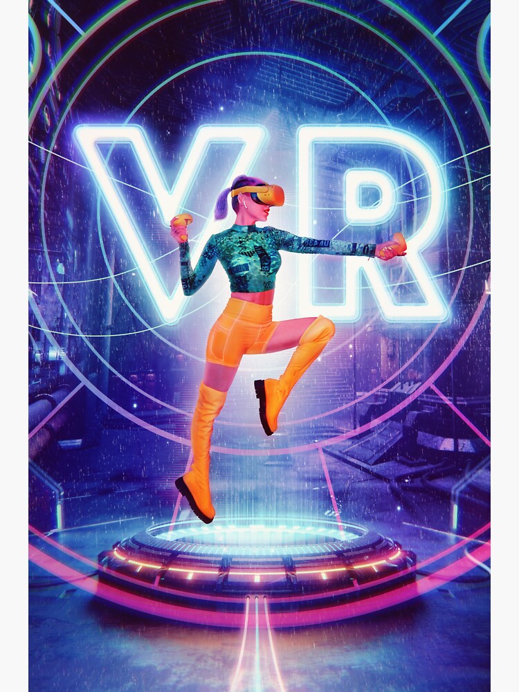 "VR THE METAVERSE" Sticker for Sale by Timeless-Anna | Redbubble