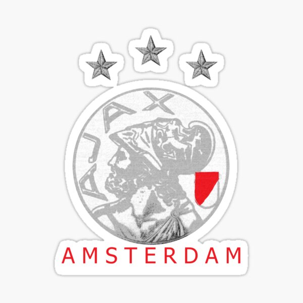 "Black white and red Ajax Amsterdam" Sticker for Sale by MicTraumstein ...