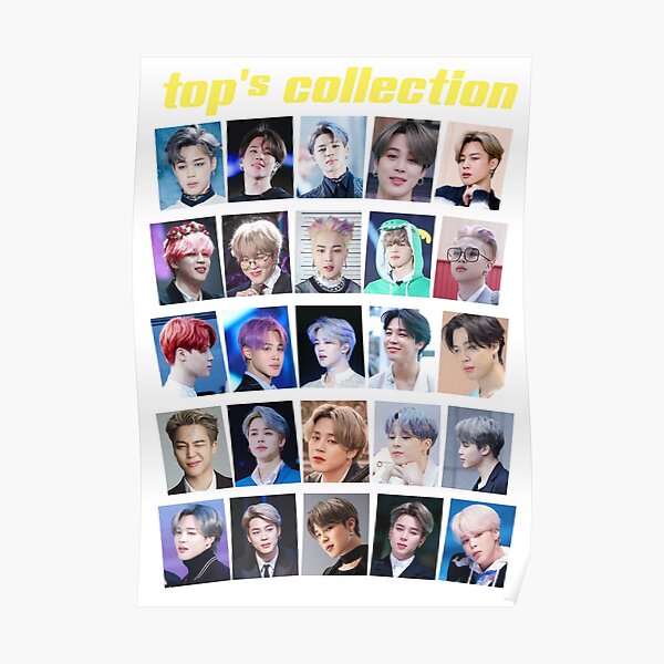 "Jimin BTS Top's Collection" Poster for Sale by amsyari | Redbubble