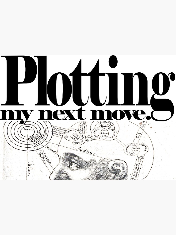 "Plotting my next move." Poster for Sale by Glojet | Redbubble