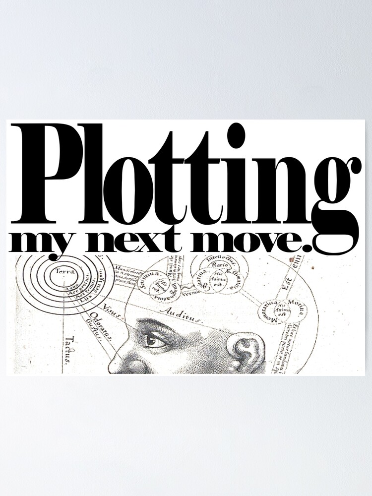 "Plotting my next move." Poster for Sale by Glojet | Redbubble