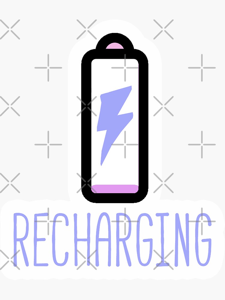 "Recharging" Sticker for Sale by MellyMoDoodles | Redbubble