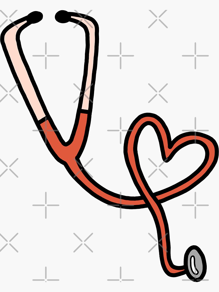 "Stethoscope heart" Sticker for Sale by mrek068 | Redbubble