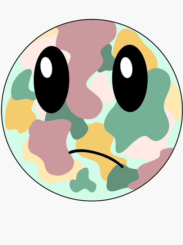 "Sad Smiley Face" Sticker for Sale by sydneymcc | Redbubble